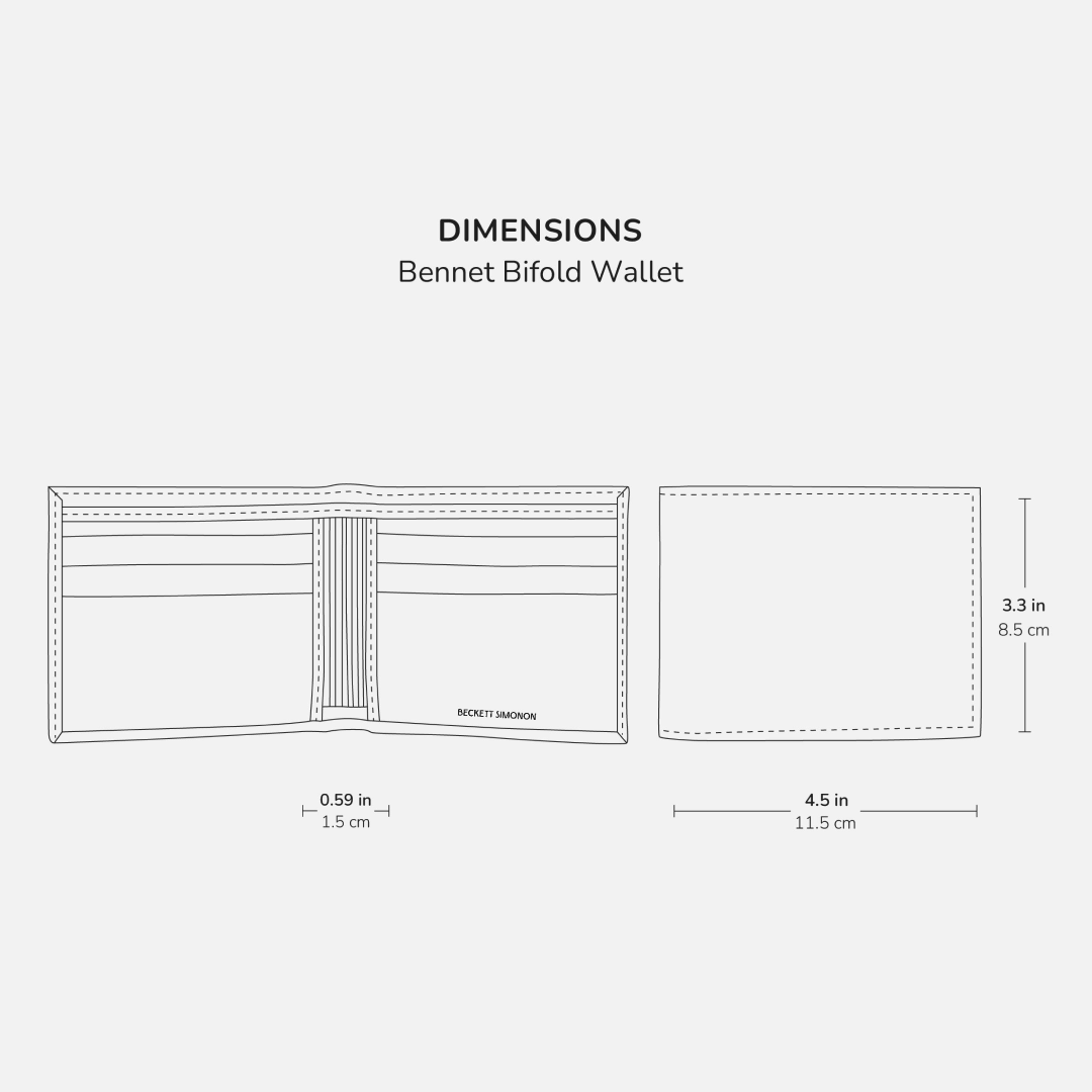 leather wallet pattern dimensions